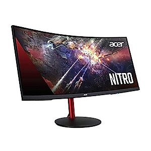 Acer Nitro XZ342CK Pbmiiphx 34" 1500R Curved WQHD (3440 x 1440) VA Gaming Monitor with AMD Radeon Freesync, VESA Certified DisplayHDR400, 95% sRGB, 144Hz, 1ms VRB (Display Port & 2 x HDMI 2.0 Ports)