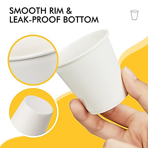 RACETOP [300 Pack] Paper Cups 3 oz, Bathroom Cups 3 oz, Disposable Bathroom Paper Cups, Small Mouthwash Cups, Ideal for Party, Travel, Events, Picnic, BBQ