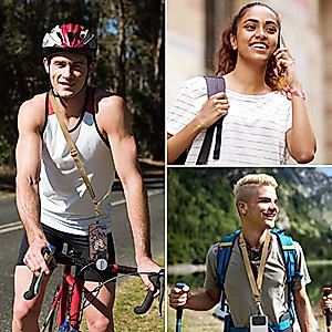 Cell Phone Lanyard, Zafolia Universal Crossbody Lanyards Adjustable Shoulder Neck Strap with Wrist Lanyard, 2 Key Rings, 2 Phone Tether Pads Compatible Most Smartphones (Pink)