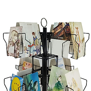 FixtureDisplays® 5x7" Vertical Greeting Card Display Spinning Greeting Holiday Card Rack Floor Stand, Pocket Size: 5.3"Wide X 10"High,72 Pockets 20X20X70" 19345-NPF