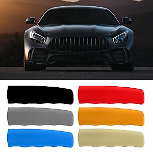 BESULEN Car Handbrake Cover, Silicone Anti-Slip Hand Brake Sleeve, Wave Shaped Decorative Protector for Car Brake Lever, Car Interior Accessories Comfortable Handbrake Grip Cover(Black)