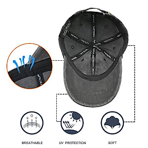 NVJUI JUFOPL Boys' Vintage Washed Skeleton Dinosaur Baseball Cap Black