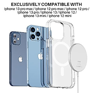 TOZO W6 Wireless Magnetic Charger Compatible for iPhone 14/14 Plus/14 Pro/14 Pro Max/13 Series/12 Series Aviation Aluminum Computer Numerical Control Technology Fast Charging Compatible for Magsafe