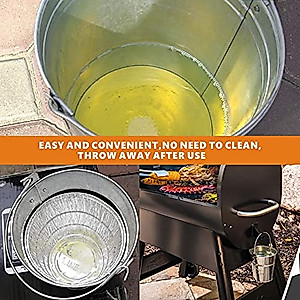 Aimuchen Drip Grease Bucket and 16-Pack Disposable Foil Liners Kits Replacement Parts HDW152 BAC407z,Compatible with Traeger Smoker Grills/Green Mountain Grill & Smokers BBQ Accessories