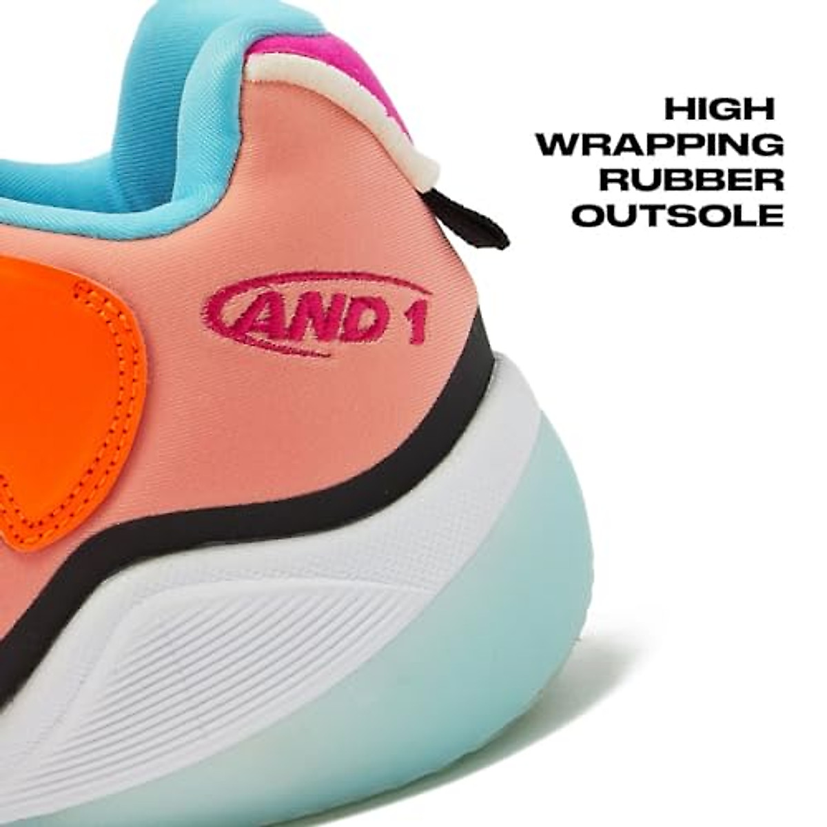 AND1 Override Girls & Boys Basketball Shoes Kids, Boys High Top Sneakers - Orange, 2 Little Kid