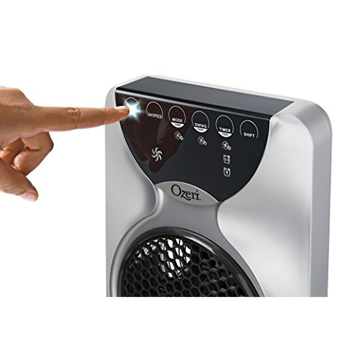 Ozeri 3x Tower Fan (44") with Passive Noise Reduction Technology, Grey