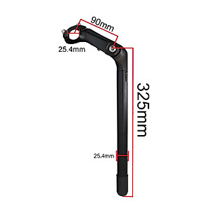 WEERAS Adjustable Quill Stem,Alloy 90mm Bike Handlebar Stem 340 Tube Extension for MTB, Road Bike 25.4mm*25.4mm