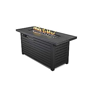 Hanie Design Parkside Gas Fire Table,Black