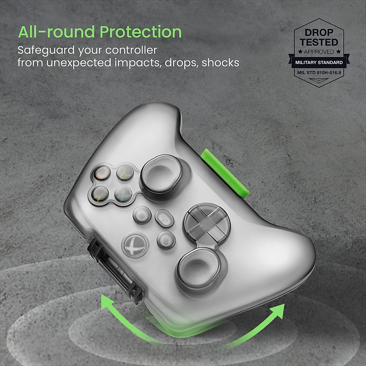 tomtoc Protective Case for Xbox Series X/S Controller, Hard Shell Joystick Protector for Microsoft Xbox Core Wireless Controller Remote, Dust-Resistant, Anti-Scratch, Shock-Proof Protection Cover