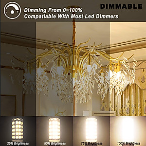 Ziomitus Dimmable G9 Led Bulbs 5W Replace 40W 50W 60W Halogen Bulbs,3000K Warm White,AC120V No Flicker Dimmable G9 T4 Led Corn Bulbs for Pendant Ceiling Chandelier Wall Lighting,600 lm,5Pack