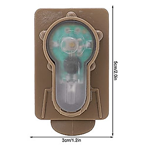 Safety Clip Lamp, Stable Waistband Clip Light Long Service Life Waterproof Nylon Material Wide Applicability for Movie Props(White Light on mud Bottom)