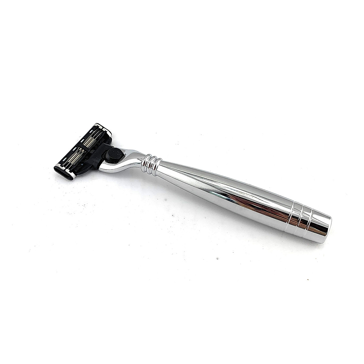 G.B.S Triple Blade Stainless Steel Razor with a Leather Case