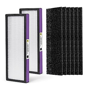 Nisreen FLT4850PT Air Puri-fier Filter Replacement Filter Compatible with Germ-Guardian Filter B AC4850PT AC4300WPT AC4900 Air Puri-fier, 2 HEPA and 6 Pre-Filter