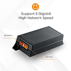 Zyxel Single Port Powerinjector | 1-2.5-5G MultiGig 802.3bt PoE++ Injector | Simple Plug and Play | IEEE 802.3af/at/bt Compatible Wireless LAN APs, IP Video Cameras or IP Phones up tp 6+W [POE12-60W]