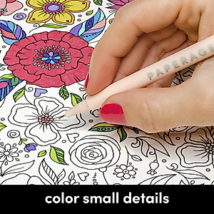 PAPERAGE Felt Tip Fine Line Marker Pens (0.4 mm Metal Pen Nib), 18 Pack Pen Set for Bullet Style Journals, Notebooks, Planners, Calendars, Notes & Coloring - Use at Home, Office, School