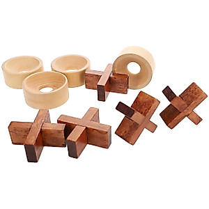 WE Games Tic-tac-Toe Wooden Board Game
