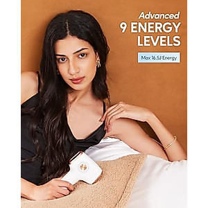 INNZA Laser Hair Removal with Ice Cooling Care Function for Women Permanent,999,999 Flashes Painless IPL Hair Remover, Hair Removal Device for Armpits Legs Arms Bikini Line (1-White)