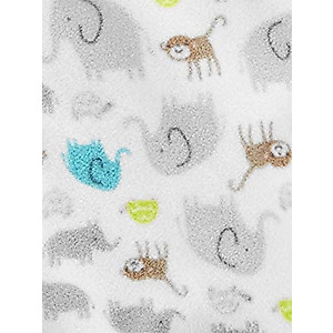 Simple Joys by Carter's Baby 2-Pack Microfleece Long-Sleeve Sleepbag, Grey Heather Bear/White Forest Animals, 3-6 Months