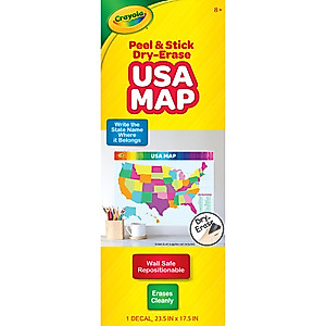 Crayola Dry-Erase USA Map, 23-1/2" x 17-1/2"