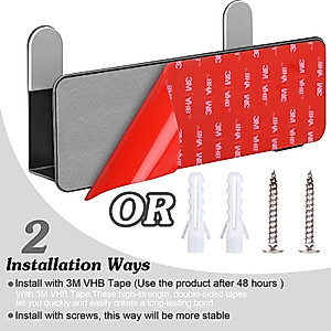 YOUGRIDDA Pot Lid Rack, Wall Mounted 304 Stainless Steel Pan Lid Organizer Holder, 3M Self Adhesive, Kitchen Cooking Utensil Tool (Black)