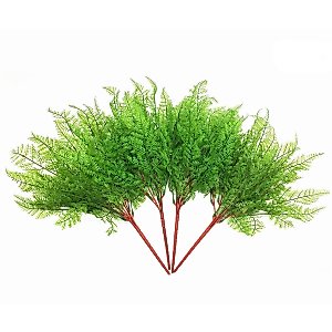 CATTREE Artificial Shrubs Bushes, Plastic Fern Leaves Persian Grass Fake Plants Wedding Indoor Outdoor Home Garden Verandah Kitchen Office Table Centerpieces Arrangements Christmas Decoration 4 pcs