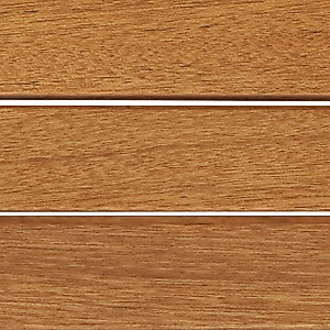 Sunnydaze Meranti Wood 3-Piece Outdoor Patio Conversation Set - 2 Chairs and 1 Table - Teak Oil Finish