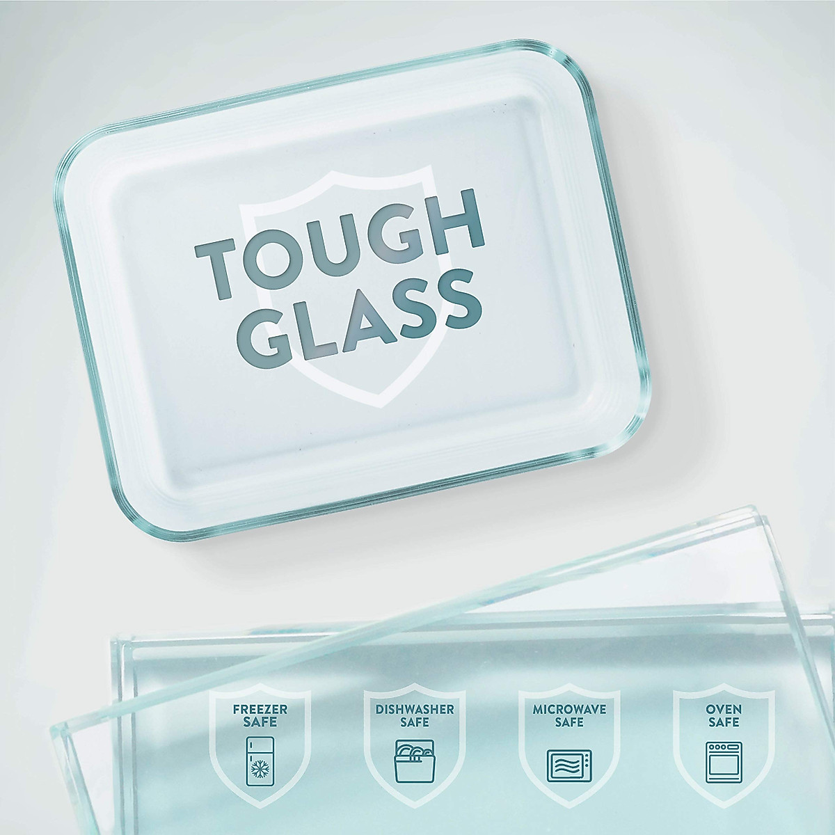 FineDine 20-Piece Glass Food Storage Container Set - 100% Leakproof, BPA-Free, and Oven Safe - Perfect for Meal Prep and On-the-Go (Grey)