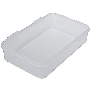 LocknLock Easy Essentials On The Go Meal Prep Lunch Box, Airtight Containers with Lid, BPA Free, Rectangle (3 Section) -27 oz, Clear