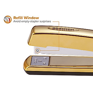Bostitch Office Professional Metal Executive Stapler, 20 Sheet Capacity, Gold Chrome (B5000-GOLD)
