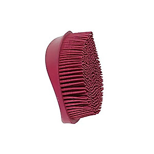 Grewal Equestrian Oval Face Grooming & Bathing Curry Brush for Horses, Dogs, Cats, & Other Pets - Very Soft Bristles (Pink)
