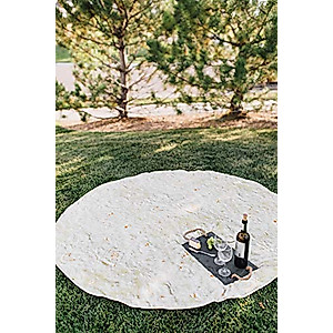 Burrito Wrap Novelty Blanket - Perfectly Round Tortilla Throw (6' Diameter)