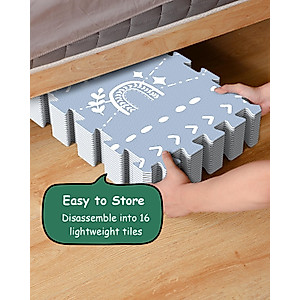 ieBabay Baby Foam Play Mat - 67.2" x 48" Puzzle Floor Mat - Baby Crawling Mat with Interlocking Tiles, Soft Foam Play Mat Floor Tiles for Playroom Nursery Or Home Decor (5.6 x 4 ft, Boho Rainbow)