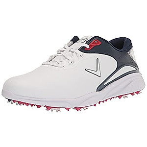 Callaway Footware Men's Golf Coronado v3 Sneaker, White/Blue/Red, 10.5