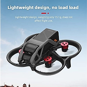 Aluminum Alloy Motor Cover for DJI Avata Drone Engine Protector Cap Dustproof Moisture-Proof Protective Cap RC Quadcopters Drones Accessories EWB 9637 (Black)