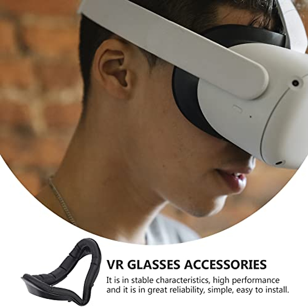 Hemobllo vr mask Accessories 2 face pad VR Lens Cover Light Phone 2 VR Facial for VR Headset Anti- Sweat VR Headset Protector Facial Accessories VR Facial Interface pu Nose Pads Care