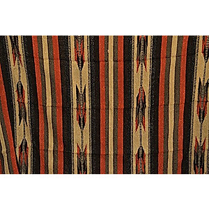 Galaxy Reborn Mexican Blanket Handwoven XLarge Tribal Arrow Falsa in Burnt Umbre Heavyweight Premium Blanket Mexican Yoga Bohemian Throw Indian Rug Serape