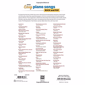 Alfred's Easy Piano Songs -- Rock & Pop: 50 Hits from Across the Decades