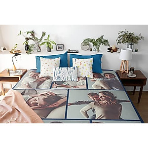 TinyName Personalized Gifts for Mom, Custom Blankets with Photos Text Customized Flannel Picture Blanket for Mom Grandma Christmas Mother Day Birthday Gifts