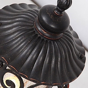 MODEBHD 49cm, Outdoor Glass Floor Lamp Bottom Light Die-cast Aluminum Column Light Waterproof IP55 Pillar Post Light Garden Decoration Park Fence Garden Villa E27 Lighting