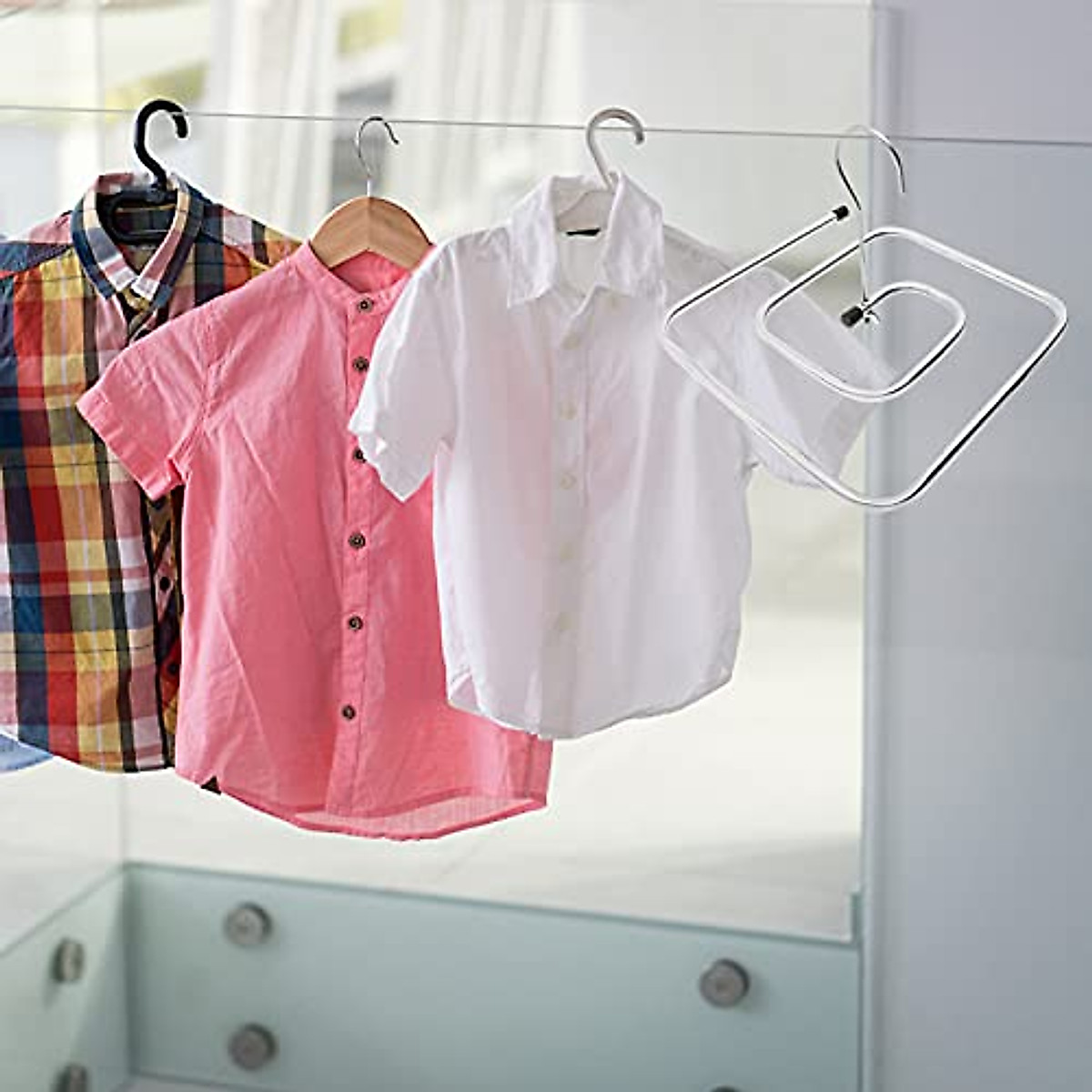 Yardwe 2pcs Spiral Shaped Laundry Drying Rack Stainless Steel Laundry Hanger Rotatable Quilt Blanket Hanger for Bed Sheet Towel