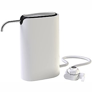 Water-Stream by Little Luxury, Smart Countertop Drinking Water Filter System, (Includes 2 Filters) with Carbon Filter, Reduces Lead, Chlorine and More, White