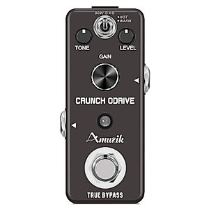 Amuzik Overdrive Guitar Effect Pedal Analog Classic Overdrive Effects Pedals 2 Modes Tube Screamer for Electric Guitar True Bypass