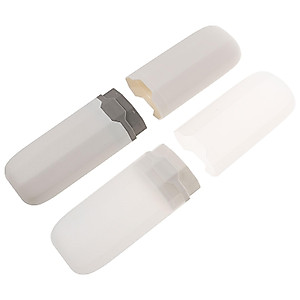 SUPVOX Portable Toothbrush Case Box Travel Capsule Oran Denture Care Container Travel Women Men 2pcs White and Clear