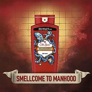 Old Spice Body Wash for Men Wild Collection Krakengard Scent Pack Of 4, citrus, 21 Fl Oz