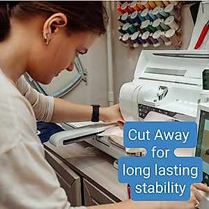 Cut Away Embroidery Stabilizer 12” x 50 Yard Roll – 2.5 Ounce Cutaway for Machine Embroidery