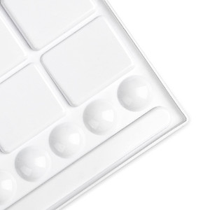 Amazon Basics 20-Well Paint Tray Palettes, White