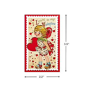 Hallmark Mini Valentines Day Cards Assortment, 18 Cards with Envelopes (Vintage, Be My Valentine)