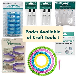 MAHITOI 4 Ultra-fine Tip Applicator Bottles 20ml Clear, for Storing & applying Craft Supplies & Mediums Like Glitter, Glue, Paint, Stains, Inks - Creative Crafter