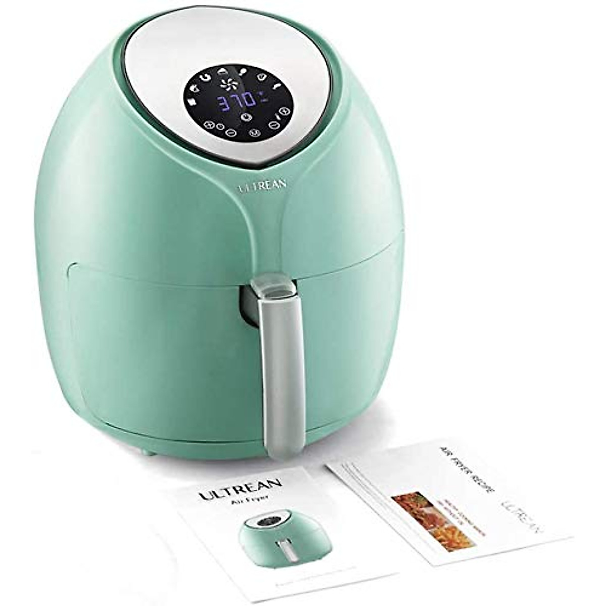 Ultrean Air Fryer 6 Quart, Large Family Size Electric Hot Airfryer XL Oven Oilless Cooker with 7 Presets, LCD Digital Touch Screen and Nonstick Detachable Basket,UL Certified,1700W (Blue)