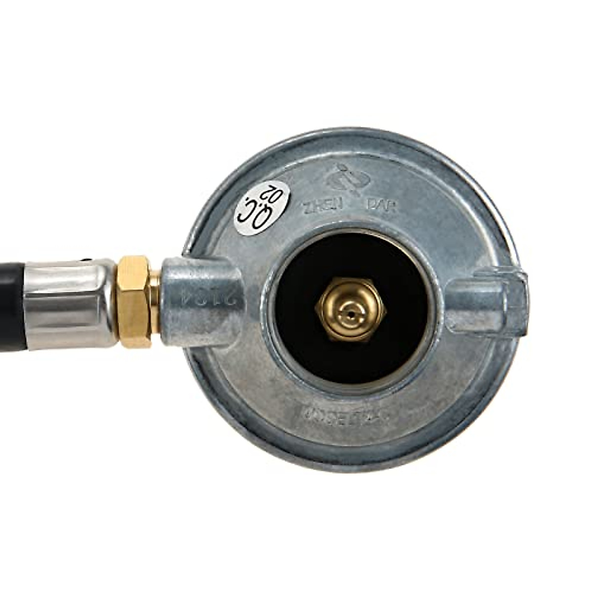 ETERMETA 1LB Low Pressure Propane Tank Gas Regulator Valve with 1/4 Quick Connection Turn-Off Valve and 3 Connect Fittings, for Camper, Grill, Heater, Fireplace, Fire Pit